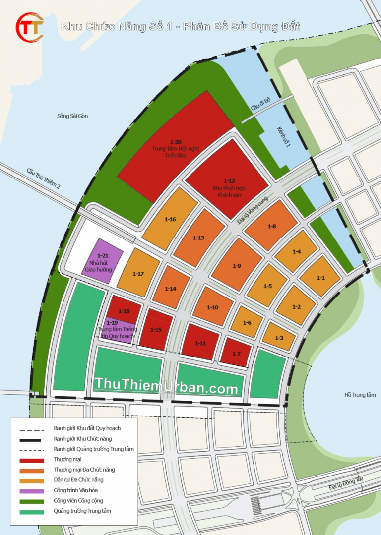 ️ Quy Hoạch Khu Chức Năng Số 1 Thủ Thiêm - Khu Lõi Trung Tâm