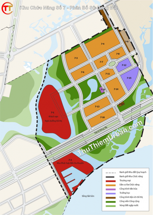 ️ Quy Hoạch Khu Chức Năng Số 7 Thủ Thiêm - Dân cư Nghỉ Dưỡng