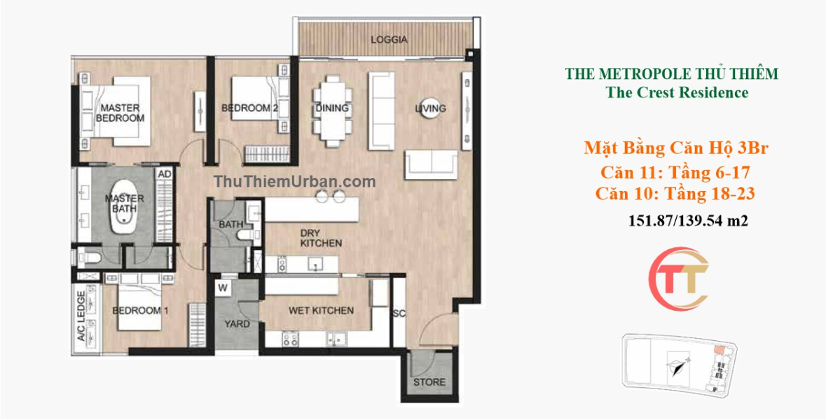 ️ The Crest Residence - Metropole【Chi Tiết AZ】