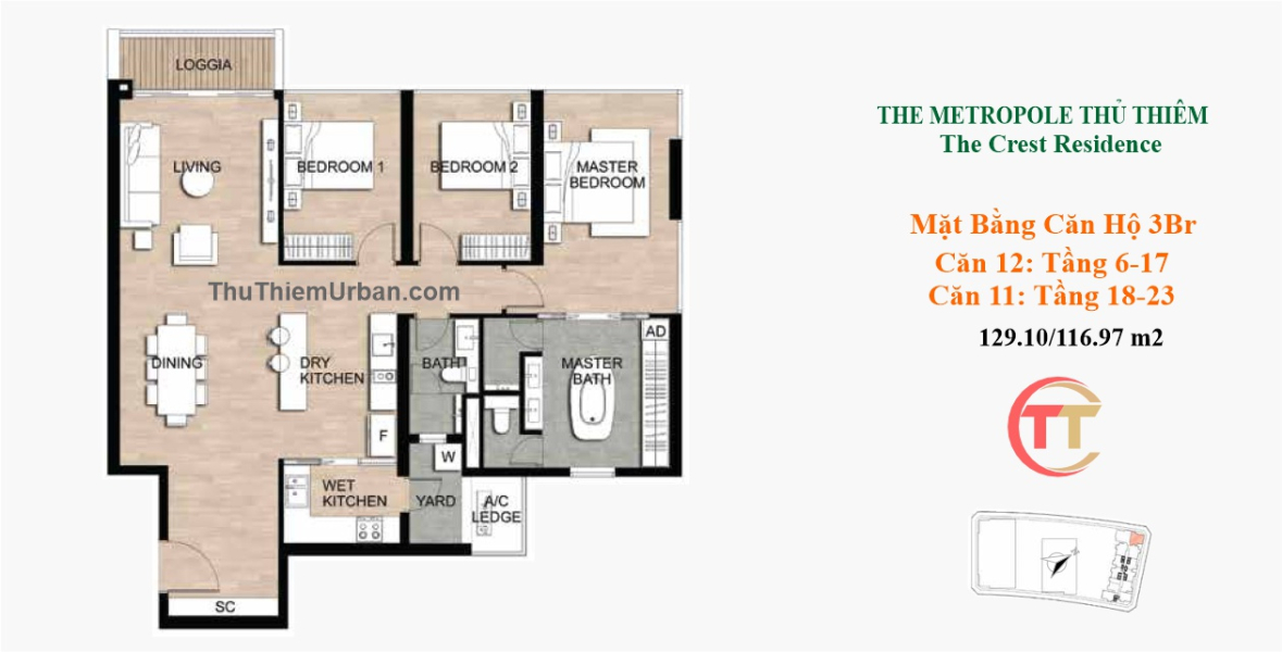 ️ The Crest Residence - Metropole【Chi Tiết AZ】