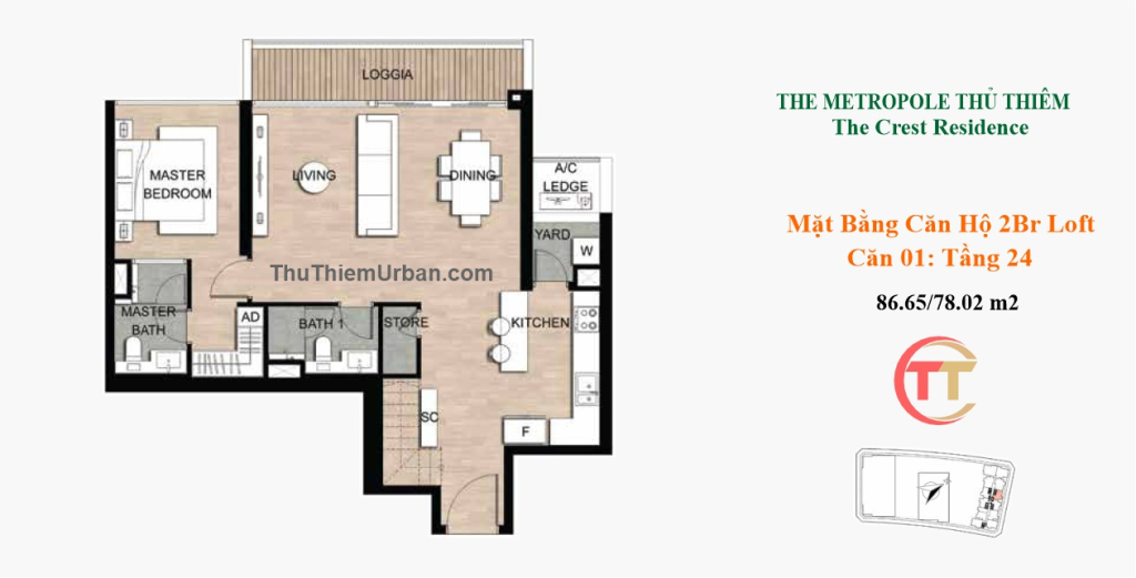 ️ The Crest Residence - Metropole【Chi Tiết AZ】